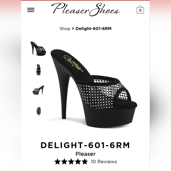 Pleaser | Shoes | Pleasers Delight 6 Black And Sparkle Sandal 6 Heel | Poshmark